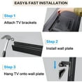 No Drill Drywall TV Mount, No Stud TV Wall Mount for Most Brand 22-55 ...