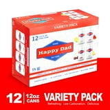 Happy Dad Hard Seltzer Variety Pack, 12 Pack, 12 fl oz Cans, 5% ABV ...