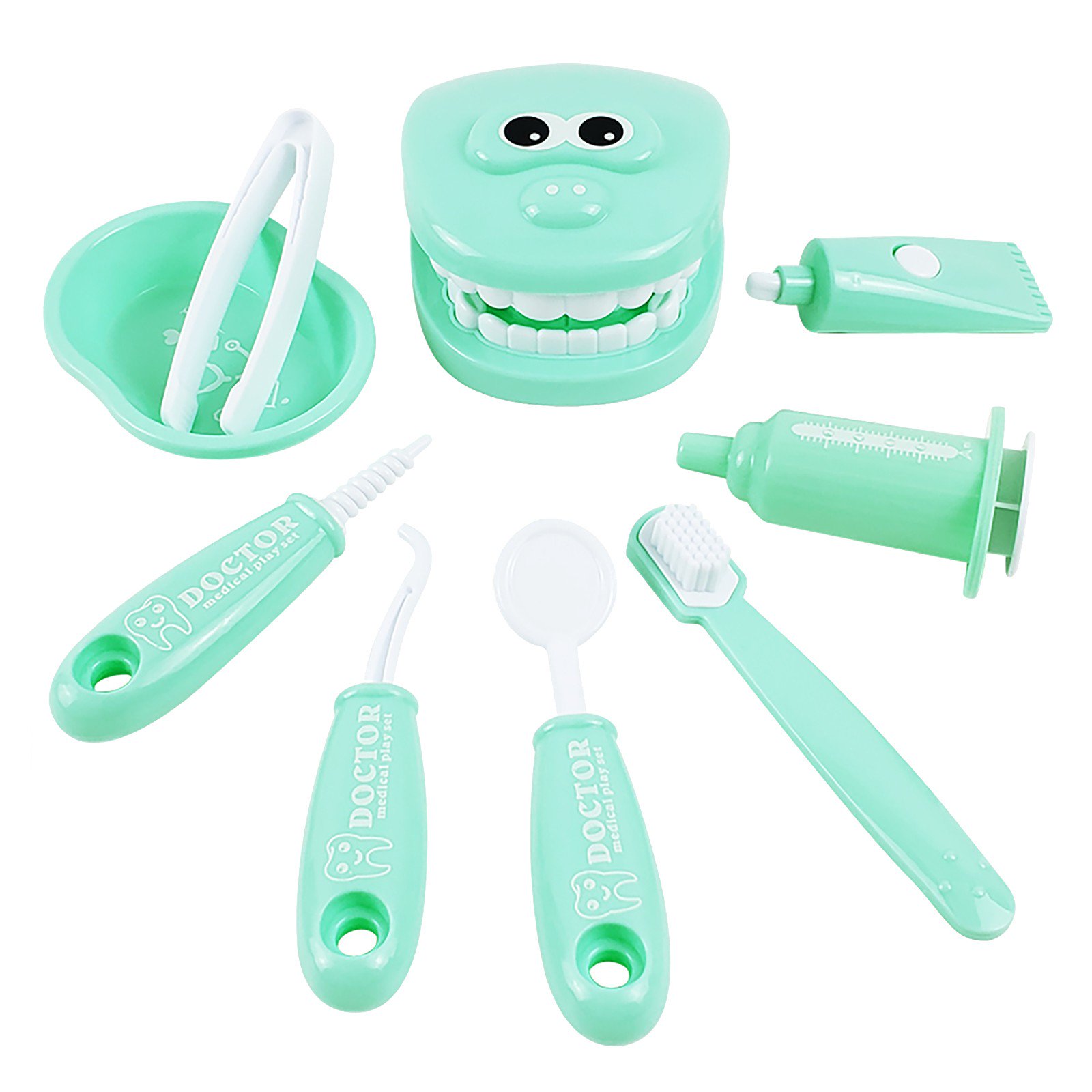 Click here for Sgeqmo Green 9pcs Kids Pretend Play Dentist Toy Se... prices