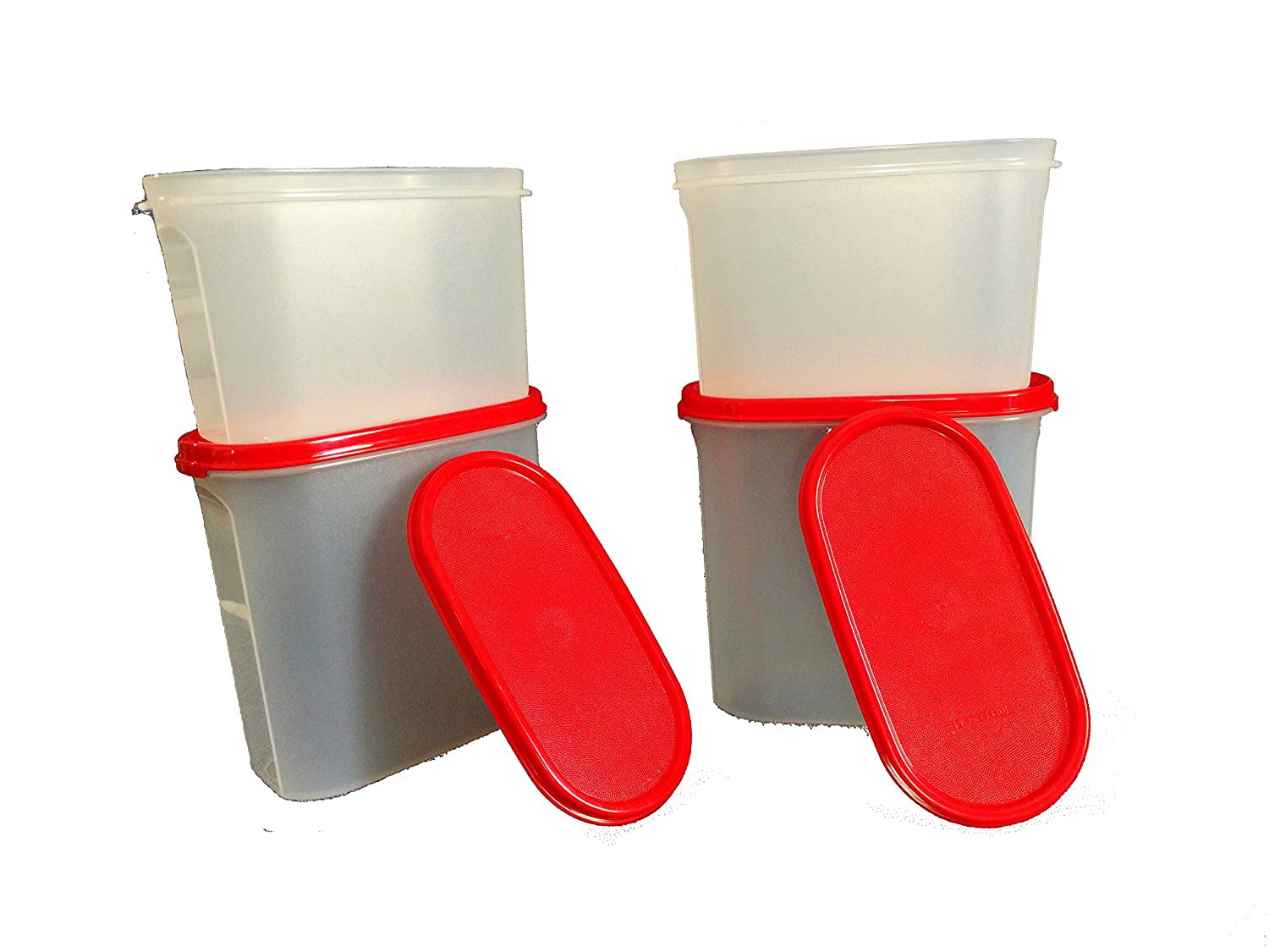 Tupperware Modular Mate Oval Plastic Container Set, 1.7 Litre (Set of 4 ...