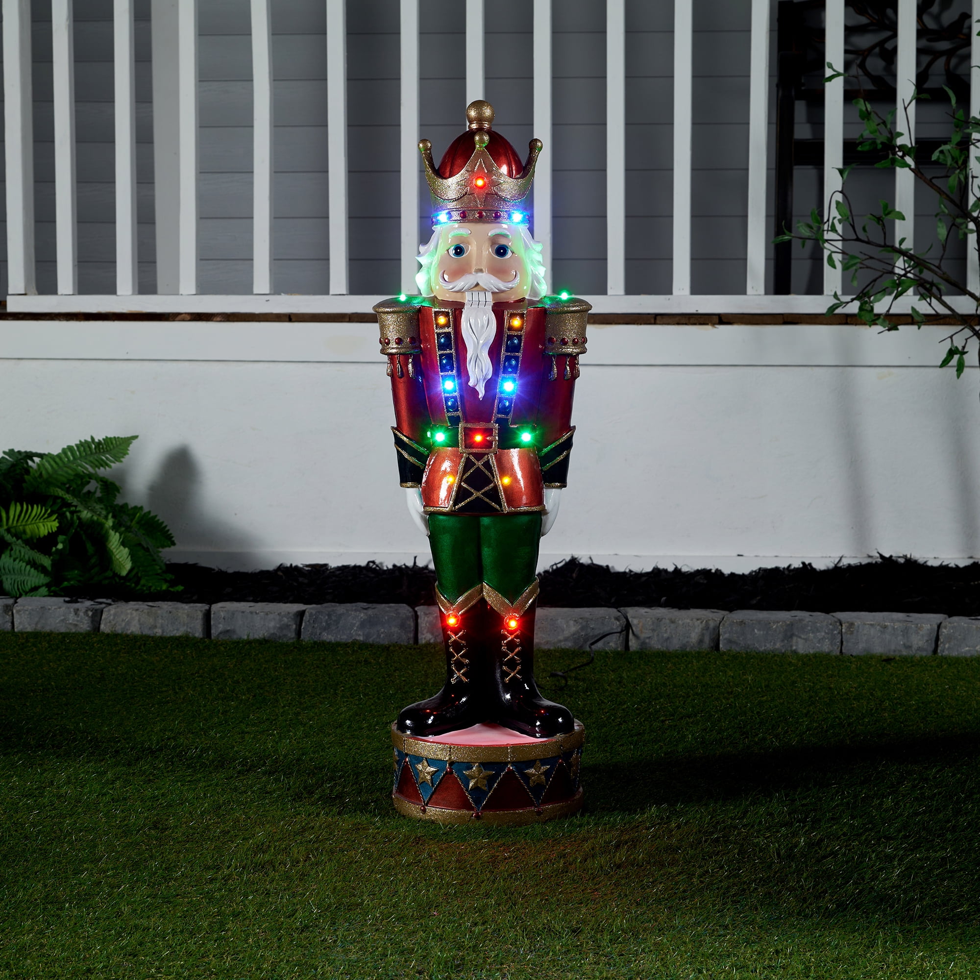 36in Pre-Lit Christmas Nutcracker Statue Outdoor Christmas Decor ...
