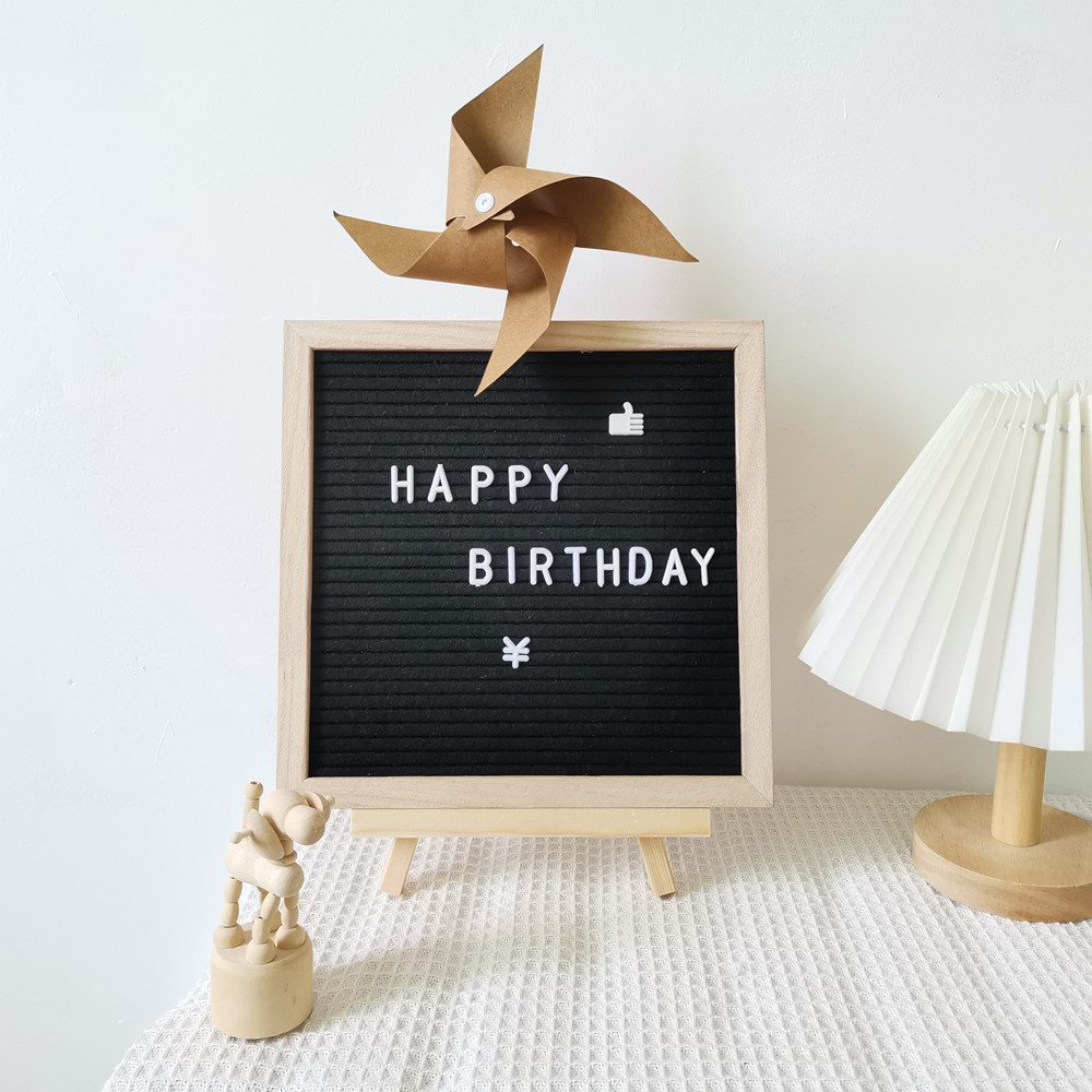 Tableros de letras de fieltro intercambiables de 10 "x10" con marco de ...