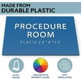 ADA CENTRAL SIGNS - 6" X4" Procedure Room Sign - Tactile Graphics Grade ...