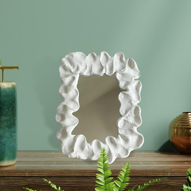 Shaped Mirror Aesthetic Cute Crafts Mirror Frame for Desktop , White ...