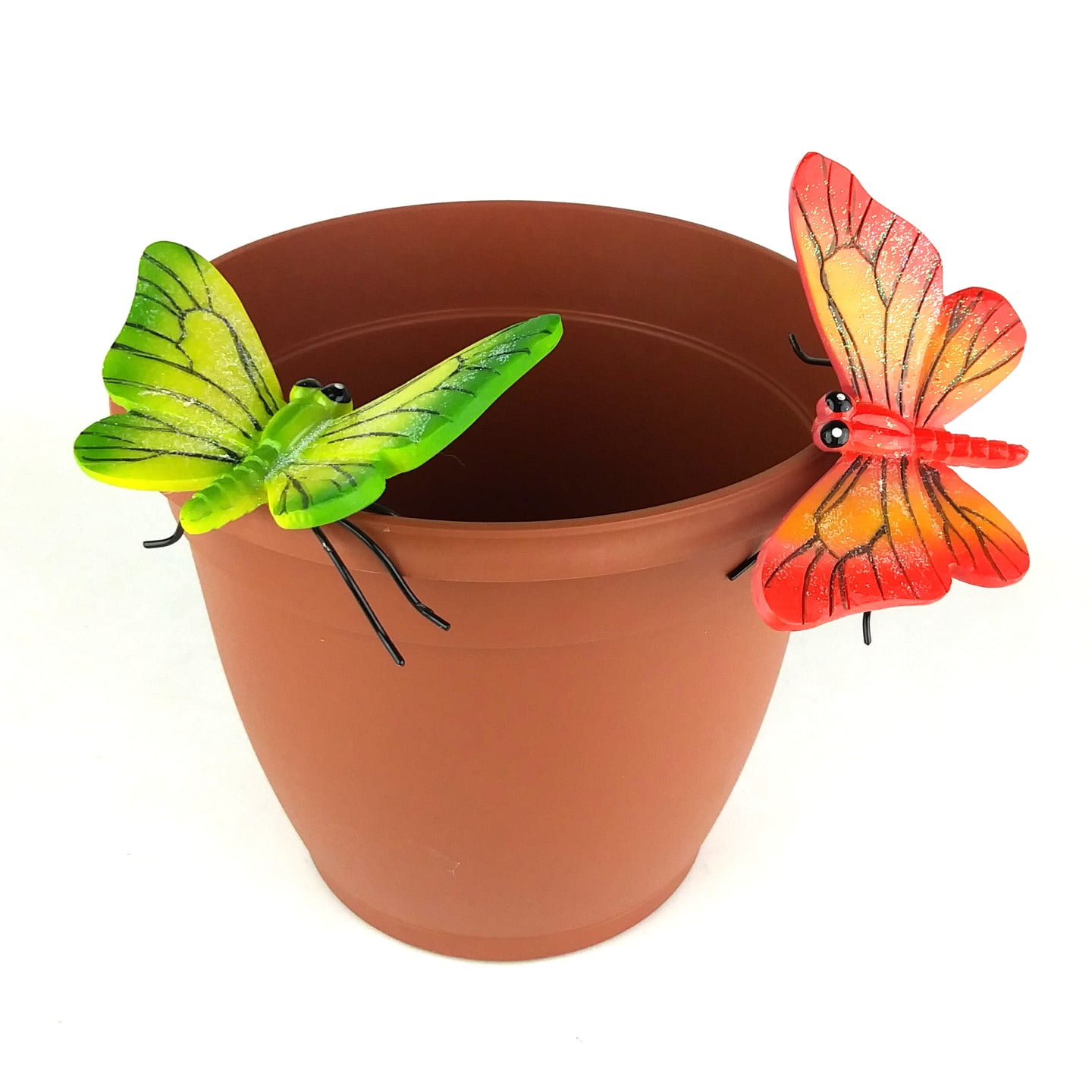 Land & Sea LS11172OG Butterfly Flower Pot Sitter Hanger, Orange & Green ...