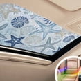 Rainbow Window Privacy Film, Blue Starfish Coastal Static Cling Window ...