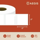 Aegis Adhesives - 2” X 2” Square Direct Thermal Multipurpose Labels for ...