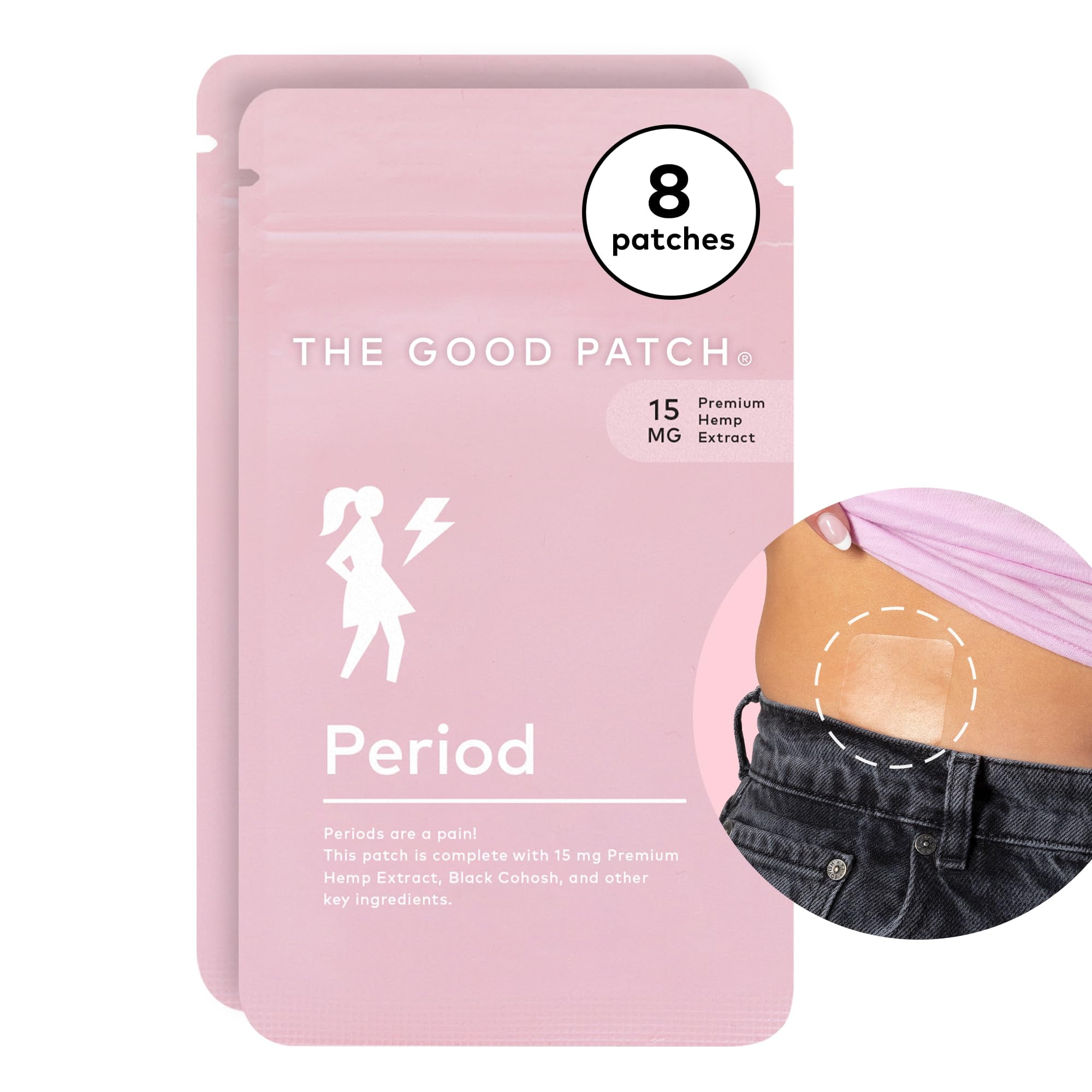The Good Patch Period Patch with Hemp for Cramps, Sustained Release for ...