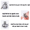AFACUHX 5PC Compact Travel Nail Clipper with Unique Bag Shape Design ...