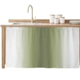 Abstract Green Gradient Cabinet Curtains 28" W x 51" L White and Sage ...