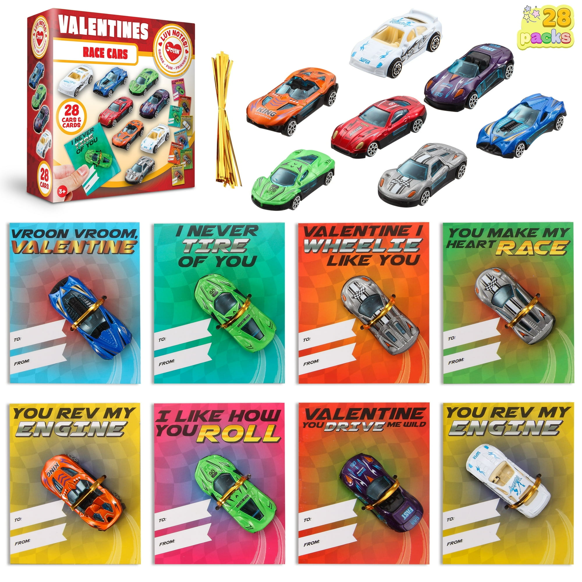 Click here for Joyfy 28 Packs Valentines Day Cards With Die-Cast... prices