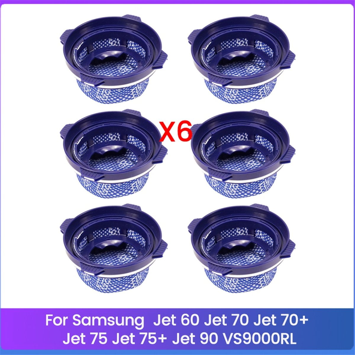 6 Filtros HEPA para Aspiradoras de Mano para Jet 60 Jet 70 Jet 70+ Jet ...