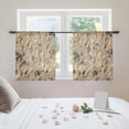 Beach Footprint Sheer Curtains for Living Room Bedroom, Summer Coastal ...
