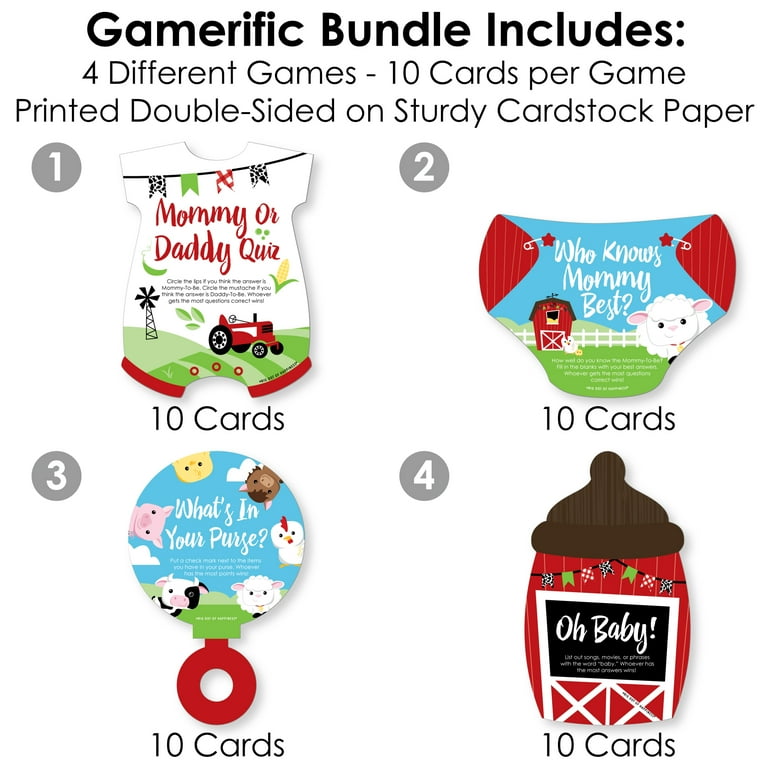 Farm Animal Baby Shower Games Farm Barnyard Animals Cutout | Birthday