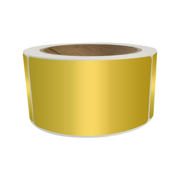 Royal Green 4x2 Labels Metallic Gold Stickers Roll (7.5cm x 2.5cm ...