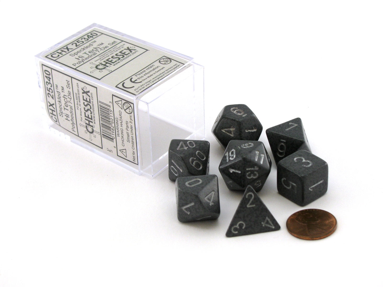 Chessex Polyhedral 7-Die Dice Set - Speckled Hi-Tech #25340 - Walmart.com