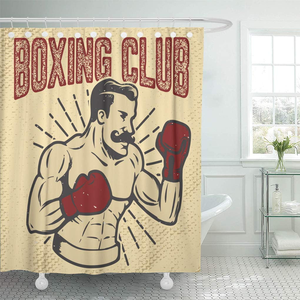 Libin Boxing Club Vintage Style Boxer on Grunge Background Design ...