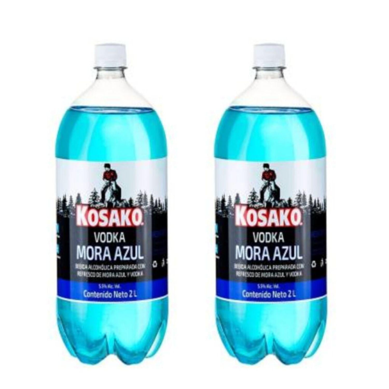 Pack de 2 Fusión Kosako Vodka/Mora Azul 2 L Kosako Vodka/Mora Azul ...