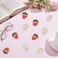 30pcs Cute Strawberry Beads Red Fruit Beads Acrylic Plastic ...