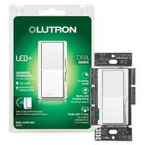 Lutron DVCL-153P-WH-3 White Diva CFL, LED, Halogen, And Incandescent Dimmer 3 Pack - Walmart.com