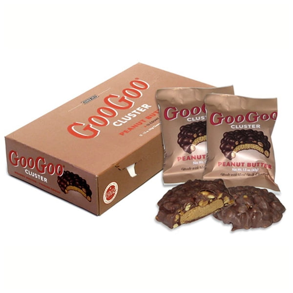 GooGoo Cluster Peanut Butter Candy Bar 1.5 oz Boxes - Pack of 12 ...