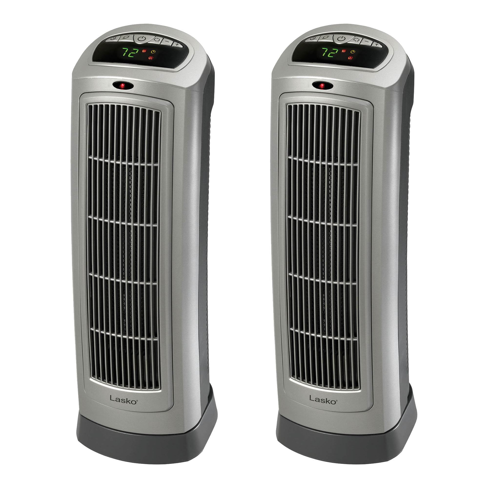 Lasko 1500W Oscillating Ceramic Tower Heater with Digital Remote ... Lasko 1500W Oscillating Ceramic Tower Heater with Digital Remote ...