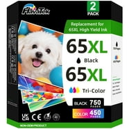 HP 65 - Black & Tri-color Ink Cartridges, 2 Pack for DeskJet, Envy ...