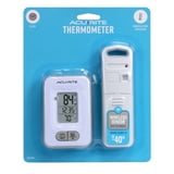 AcuRite Battery-Powered Indoor/Outdoor Digital Thermometer with Clock ...