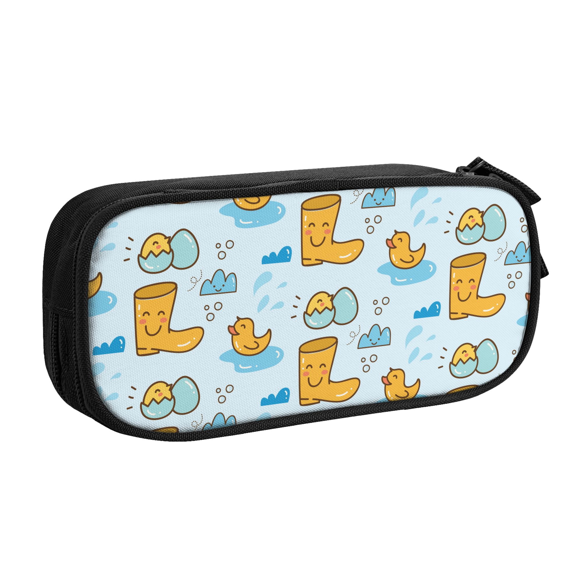 TEQUAN Large Capacity Pencil Case, Cute Yellow Ducks Pattern Pencil ...
