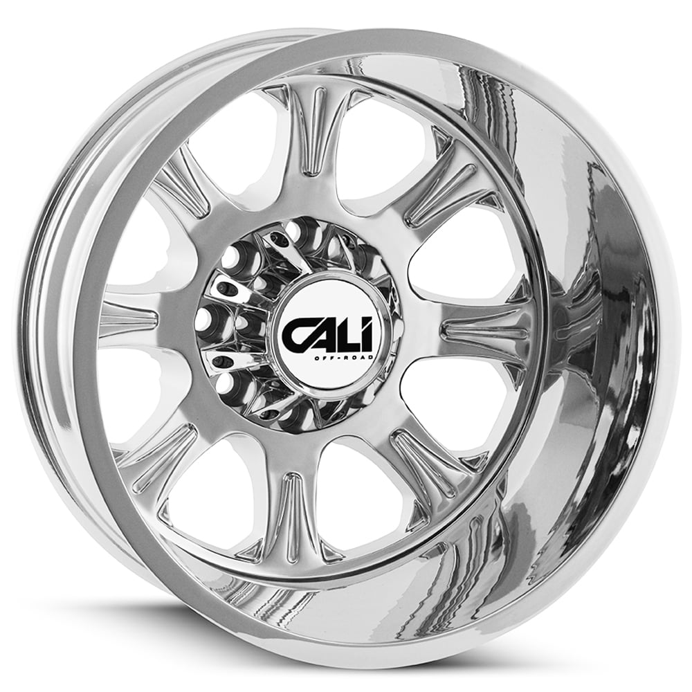 22" Inch Cali OffRoad 9 Brutal Dually Rear 8x6.5" Chrome Wheel Rim ...