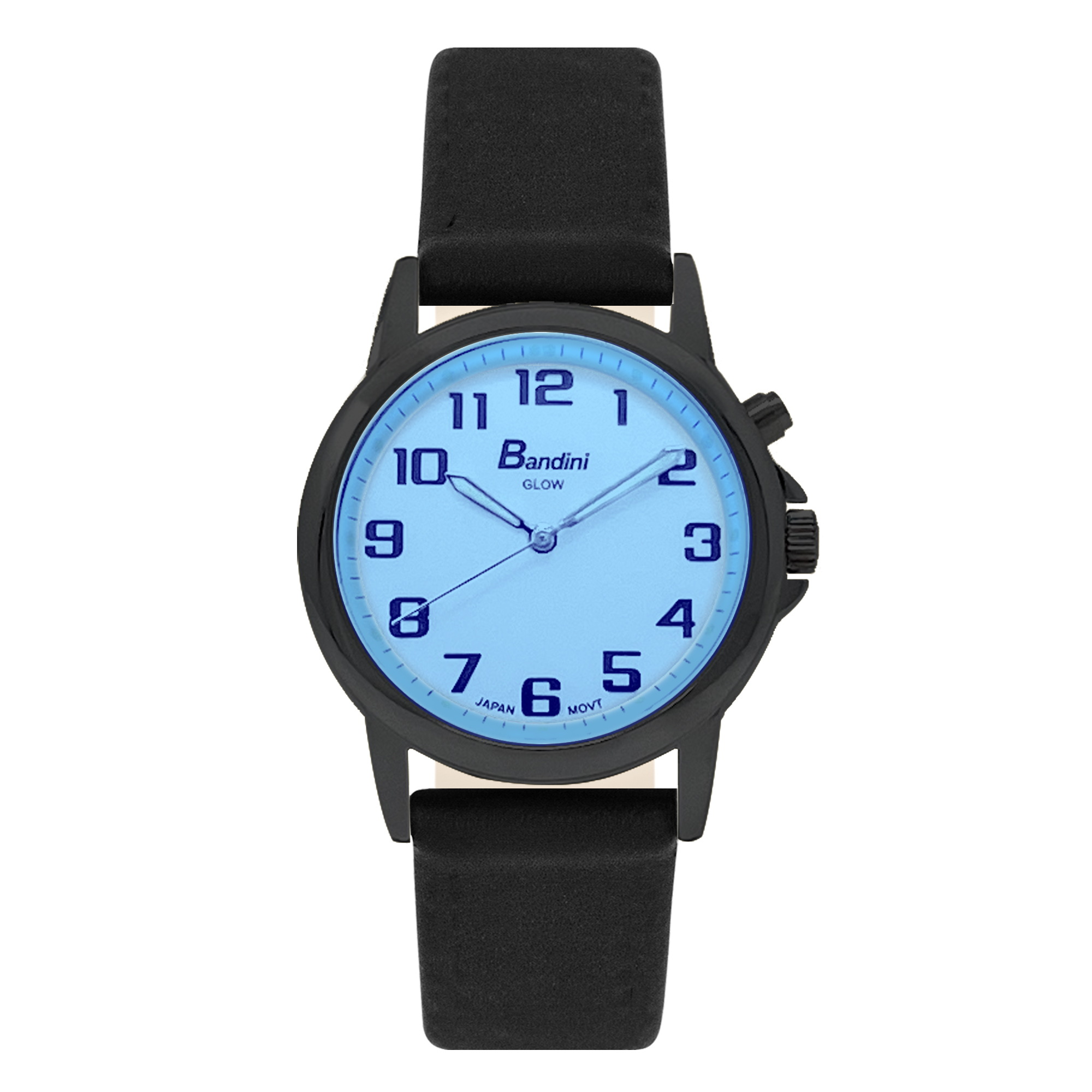 Bandni Mens Glow Watch - Leather Quick Release Band - 38mm Analog Men's ...