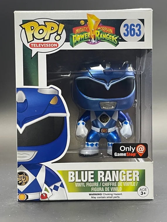 Funko Pop Mighty Morphin Power Rangers Metallic Blue Ranger #363 ...