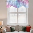 Blue Purple Pink Tie Up Valances Curtain, Marble Texture Fantasy ...