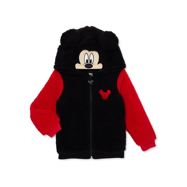 Mickey Mouse Toddler Cosplay Faux Sherpa Hoodie, 12M-5T - Walmart.com