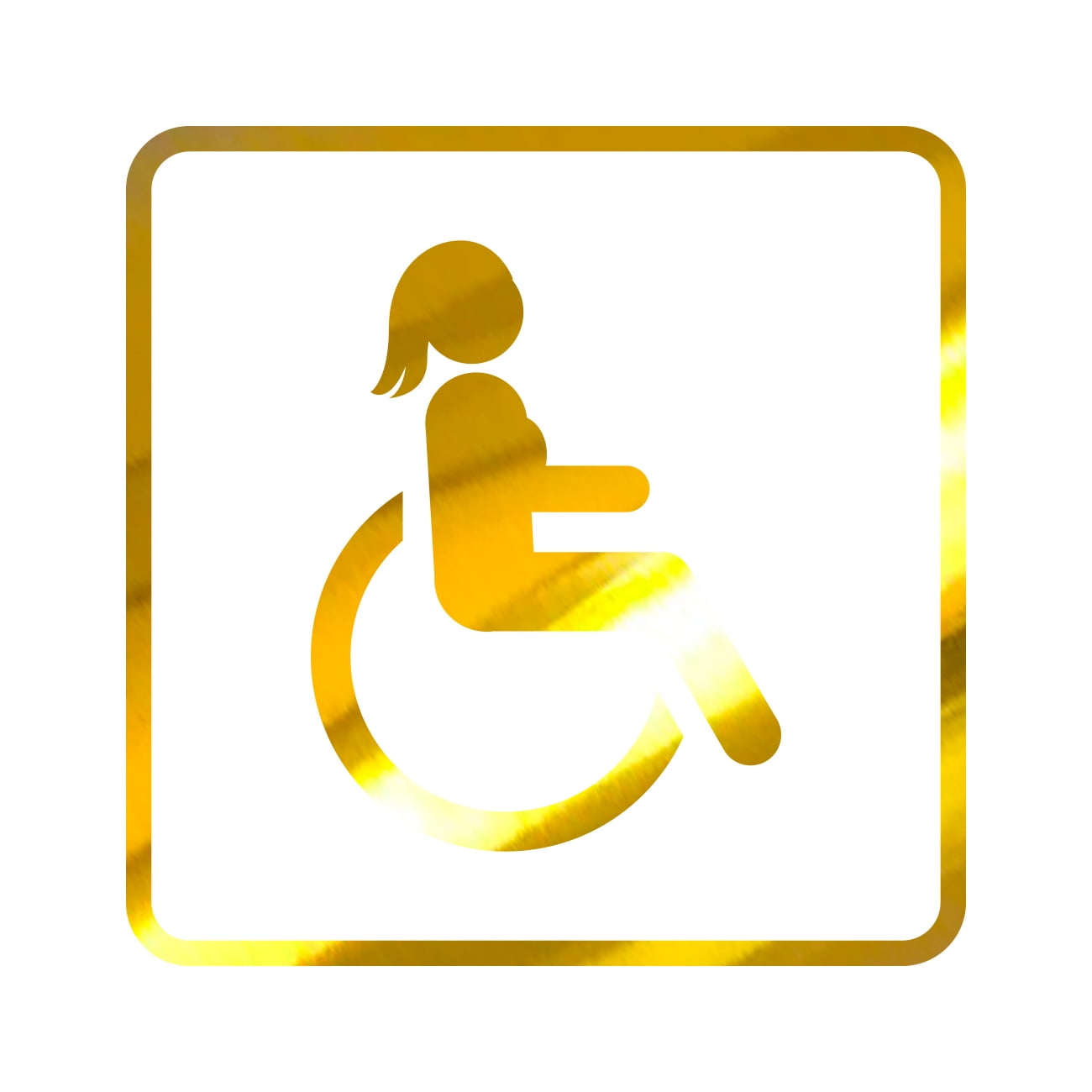Female Handicap Sticker Decal Die Cut - Self Adhesive Vinyl ...