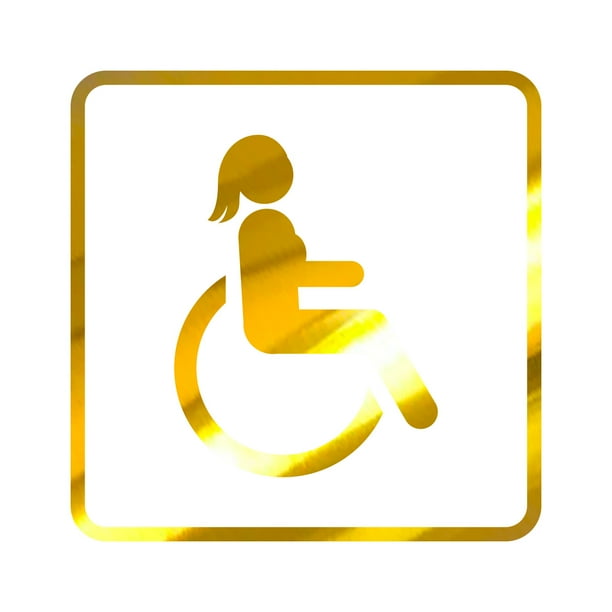 Female Handicap Sticker Decal Die Cut - Self Adhesive Vinyl ...