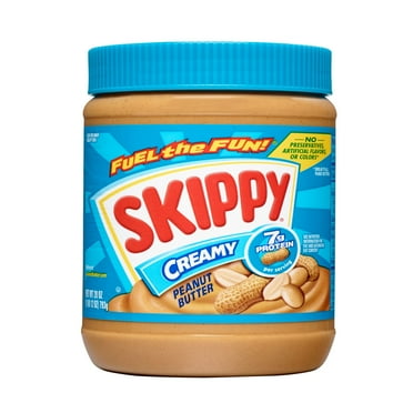 SKIPPY Natural Creamy Peanut Butter Spread, 7 g Protein Per Serving, 26 ...