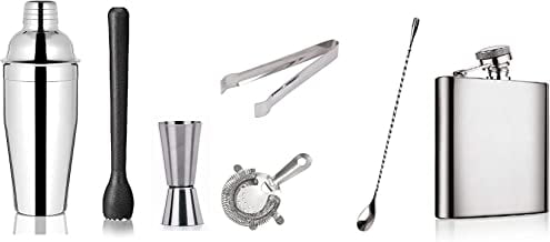 SynSpiritStore Stainless Steel 7 Pcs Bartender Martini Kit Set Teardrop ...