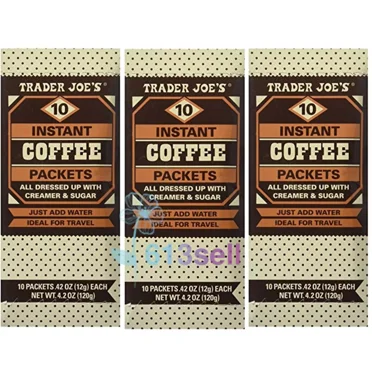 (12 Pack) Frozen Bean Frappe Blend Medium Roast, Instant Coffee Packets ...