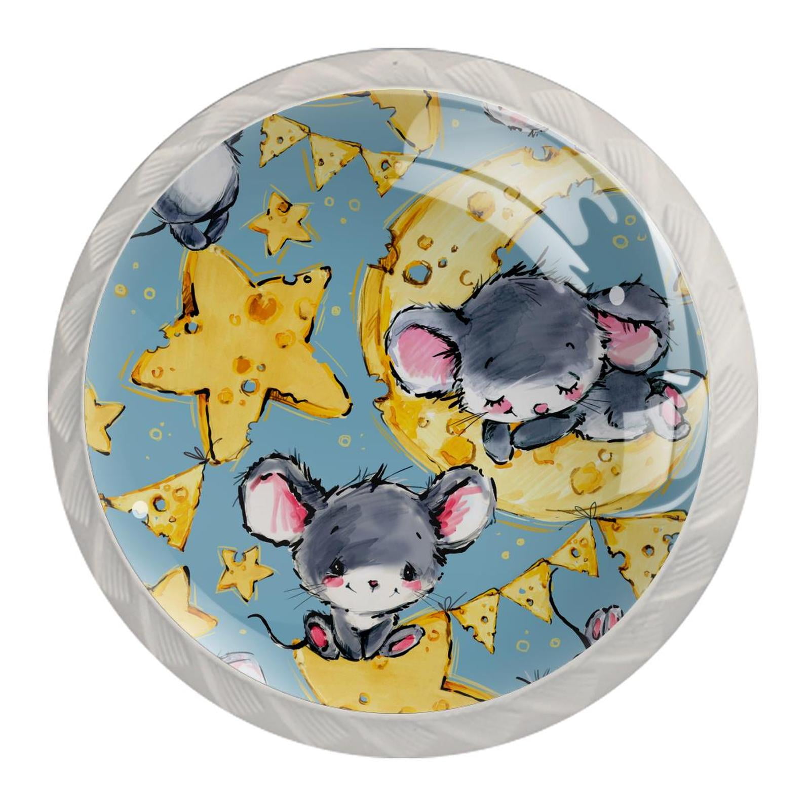 4 Pcs Funny Cartoon Mouse Knobs for Kitchen Cabinet Cupboard Dresser ...