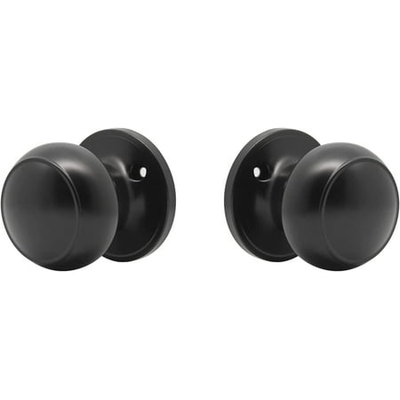 Black Half Dummy Door Knob, Round Non-Turning Inactive Door Knob for ...