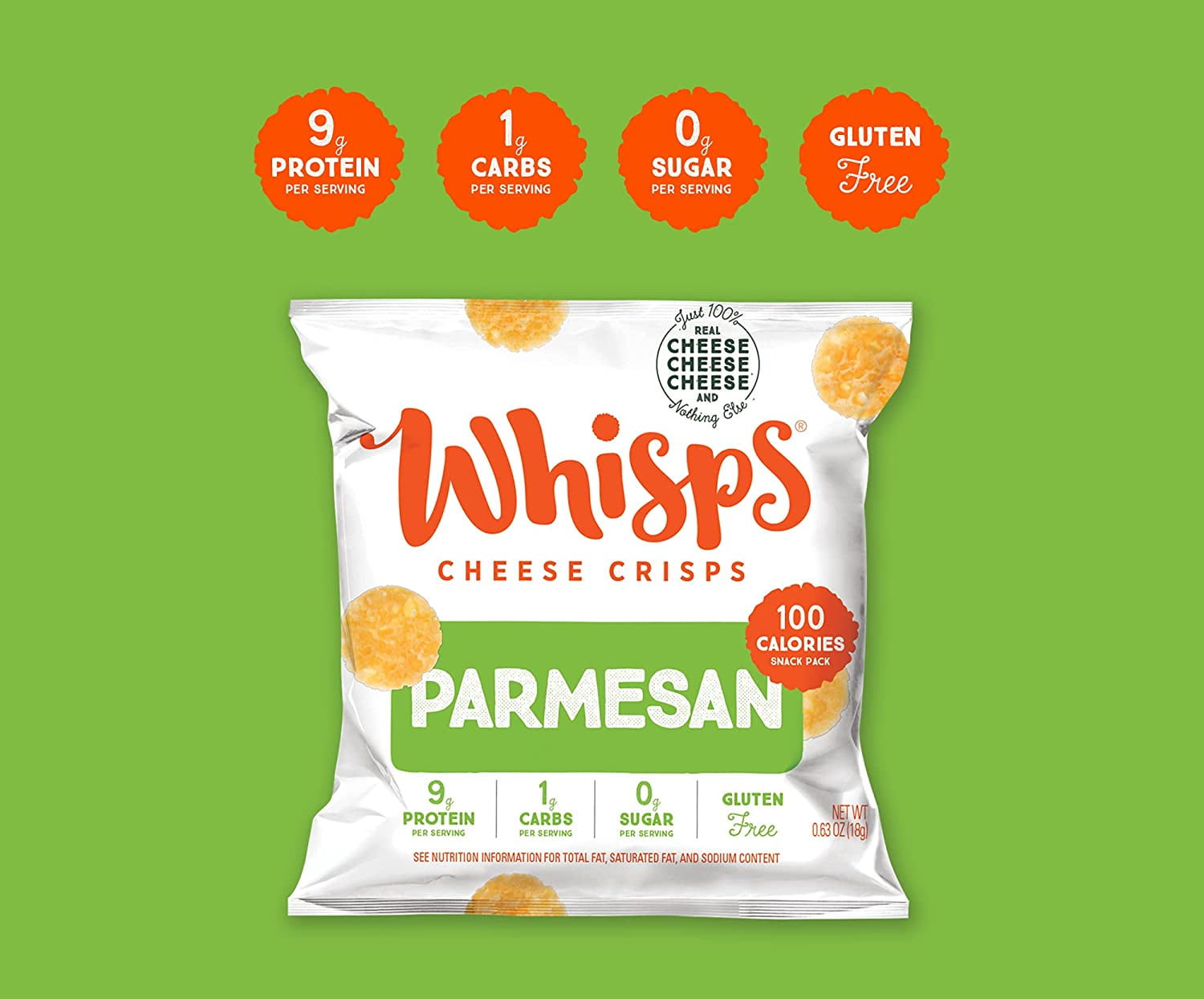 Whisps Parmesan & Cheddar All Natural Cheese Crisps – 2 Flavor Variety ...