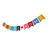 Frcolor Banner Welcome Home Hanging Party Sign Decorative Paperletter ...