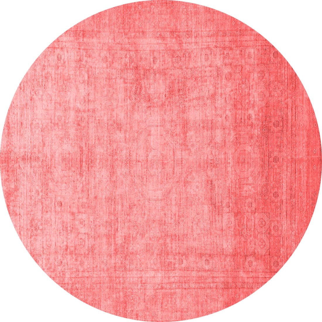Ahgly Company Indoor Round Abstract Red Modern Area Rugs, 8' Round ...