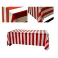 2 Pcs Red and White Striped Plastic Tablecloth Waterproof Rectangle Tablecloth for Holiday Party ...