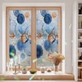 Blue Color Block Polka Dot Window Privacy Film, Rainbow Film Decorative ...