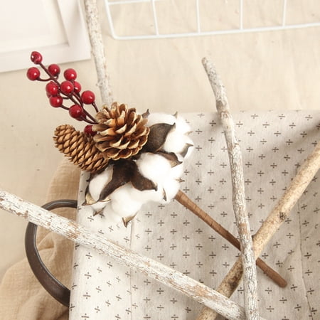 Zeus 1Pc Artificial Flower Cotton Berry Pine Cone Garden DIY Stage ...
