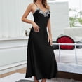 AHTJRT Women's Satin Nightdress Lace Trim Silky Soft Nightgowns ...