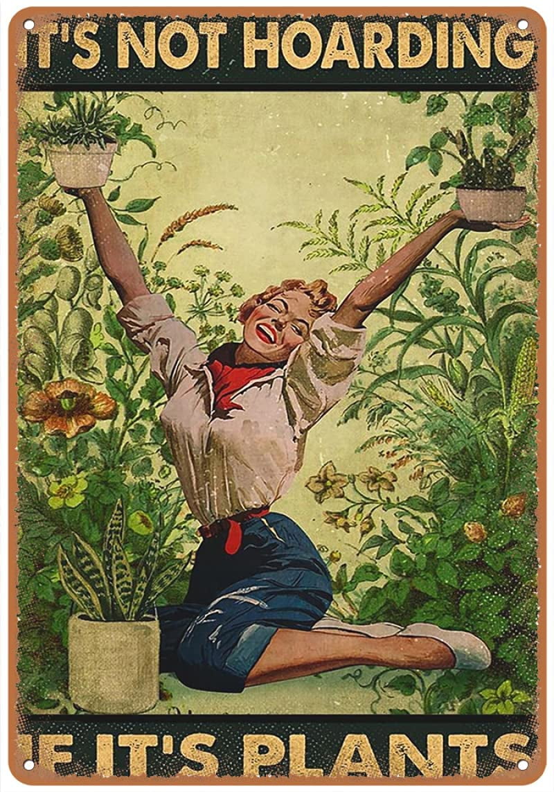 Gardening tin Sign, Plant Lady tin Sign, Plant Mom tin Sign, Gardener ...