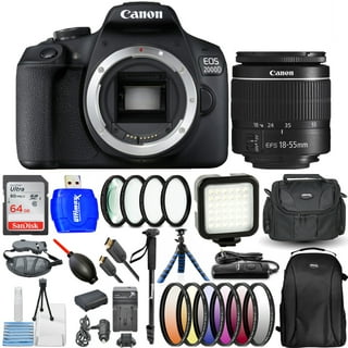 Canon EOS 2000D / Rebel T7 DSLR Camera w/EF-S 18-55mm F/3.5-5.6 Zoom ...